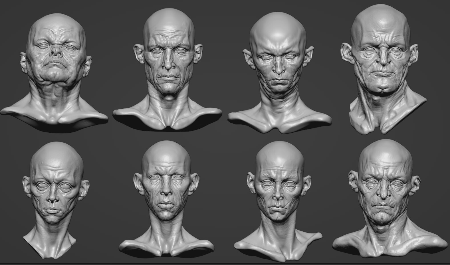 ArtStation - Heads Bundle 1 - 8 Unique Character Portraits | Resources