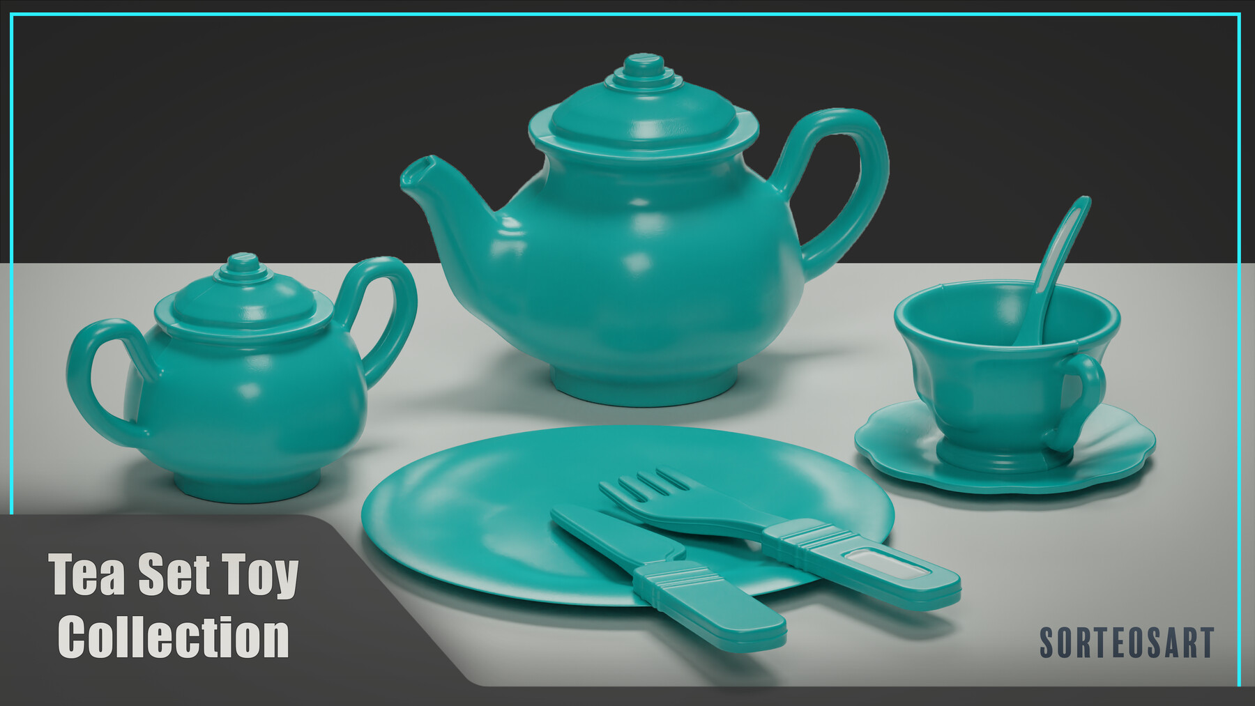 ArtStation - Tea Set Toy Collection | Game Assets