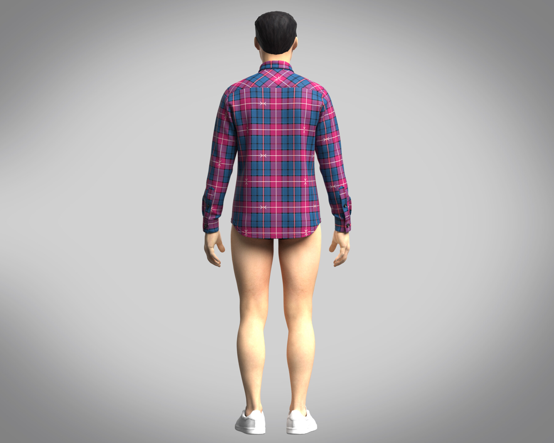 ArtStation - Men's Red and Blue Stripe Shirt | Resources