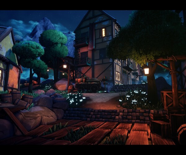 ArtStation - Modular Stylized Village | Game Assets