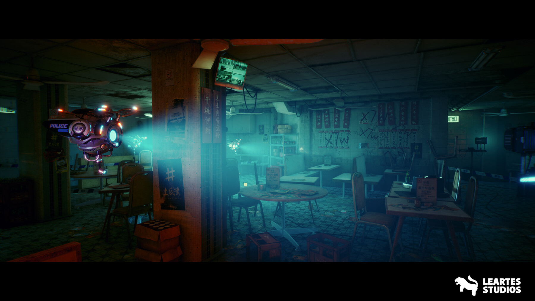 ArtStation - Restaurant Crime Scene Environment / Police Scene ...