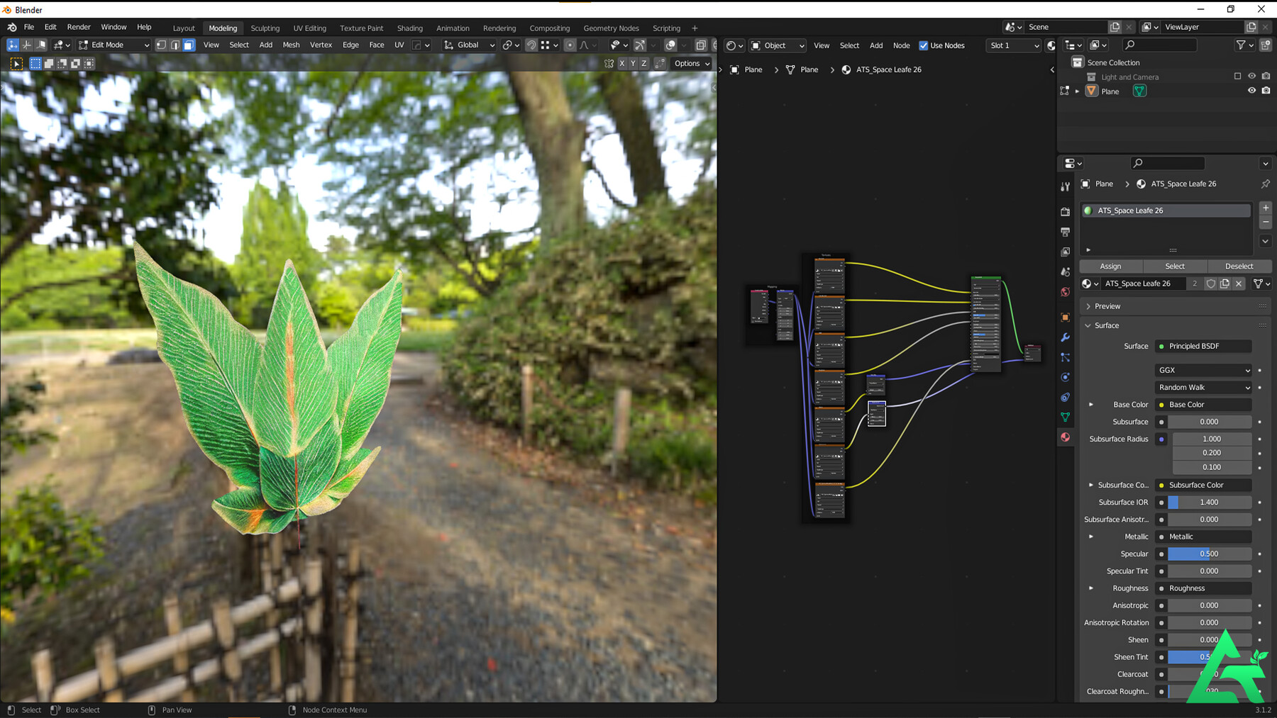 ArtStation - 84 Space Leaf Pack - PBR Texture - 4k - with Alpha Map ...