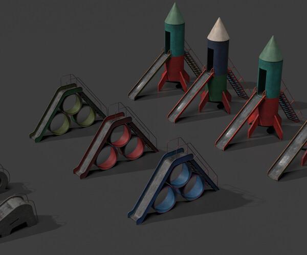 ArtStation - Slides For Playground | Game Assets