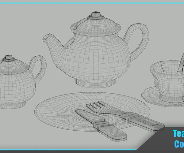 ArtStation - Tea Set Toy Collection | Game Assets