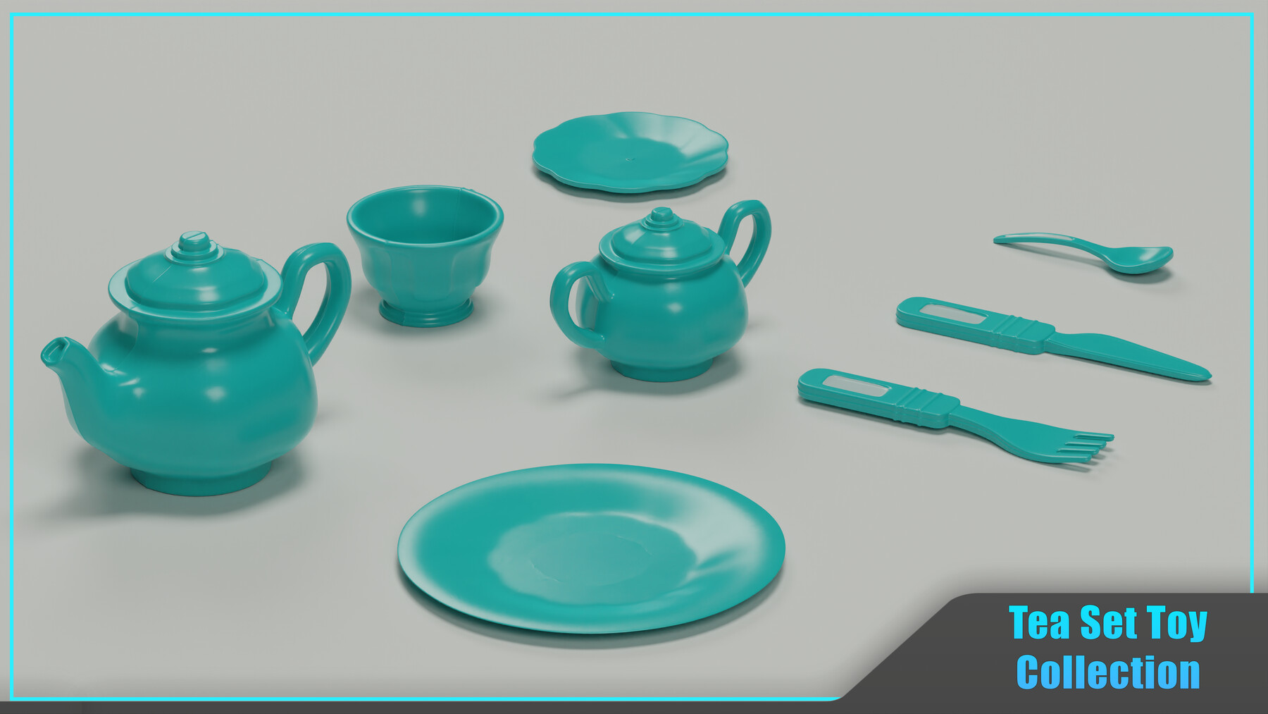 ArtStation - Tea Set Toy Collection | Game Assets