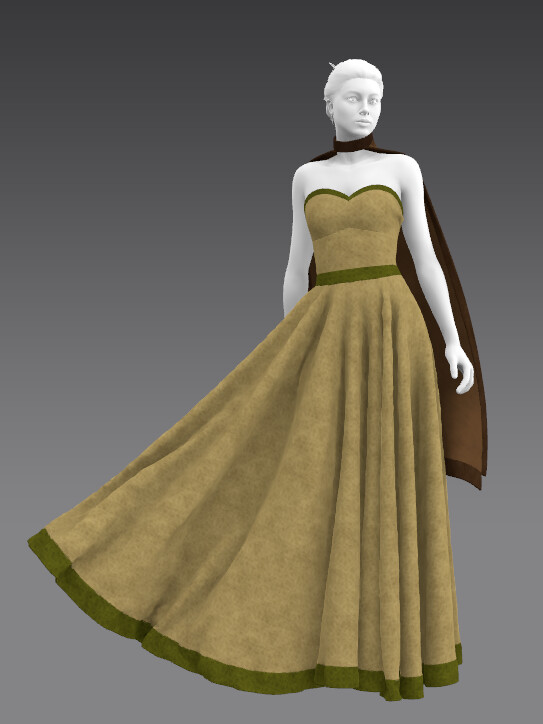 ArtStation - forest dress | Game Assets
