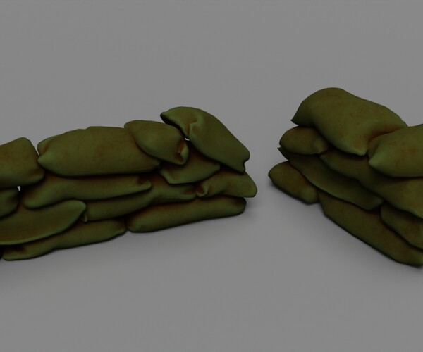 ArtStation - Sandbags | Game Assets