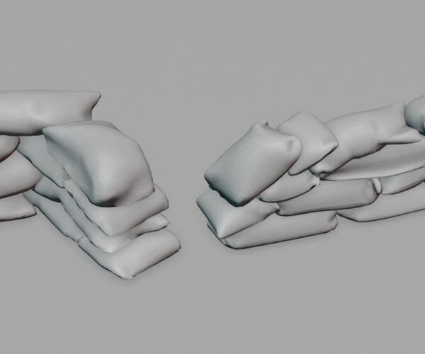 ArtStation - Sandbags | Game Assets