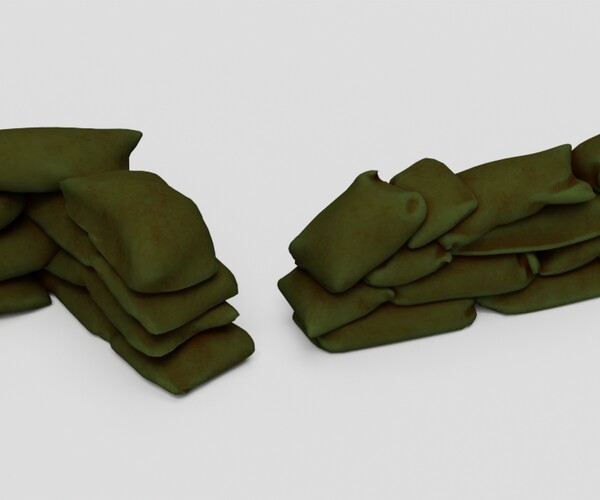ArtStation - Sandbags | Game Assets