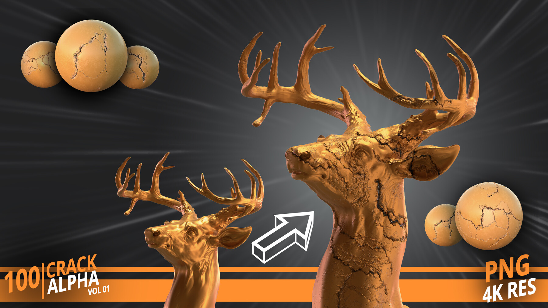 ArtStation - 100 Crack Alpha - Vol 01 | Brushes