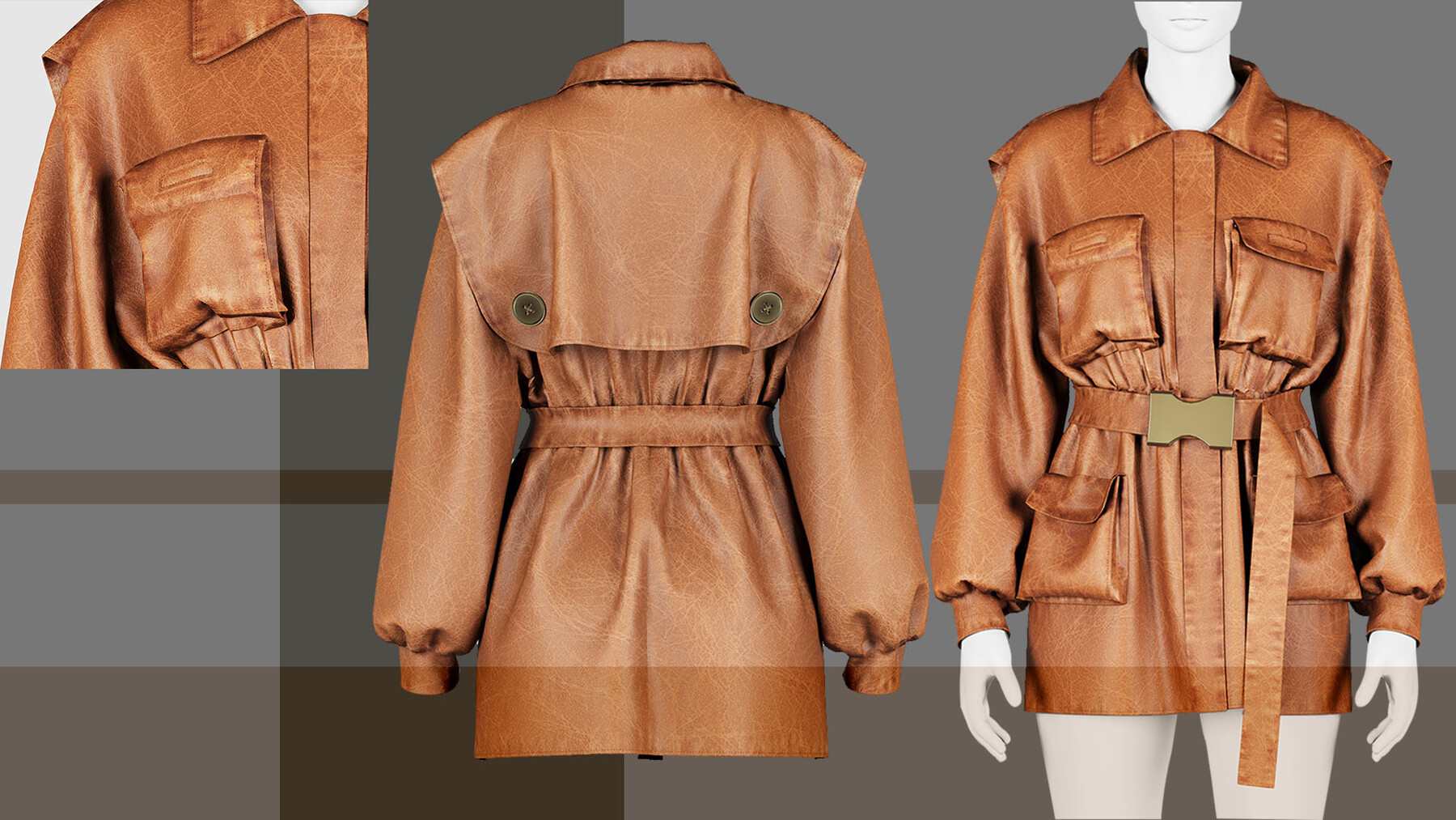 ArtStation - Duster coat/ Marvelous Designer | Game Assets