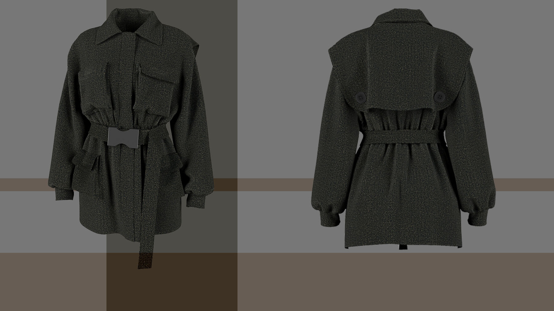ArtStation - Duster coat/ Marvelous Designer | Game Assets