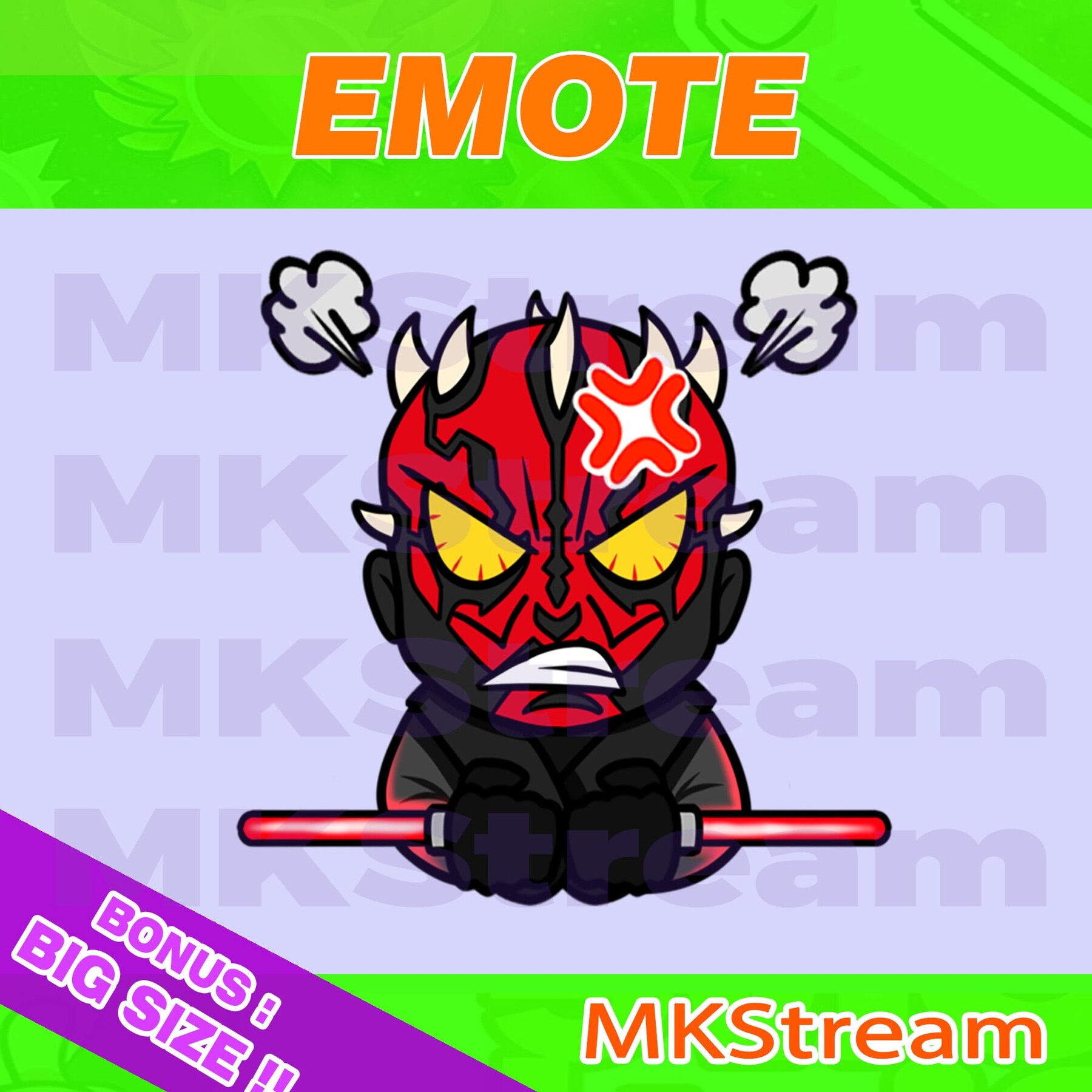 ArtStation - Twitch emotes star wars darth maul rage | Artworks