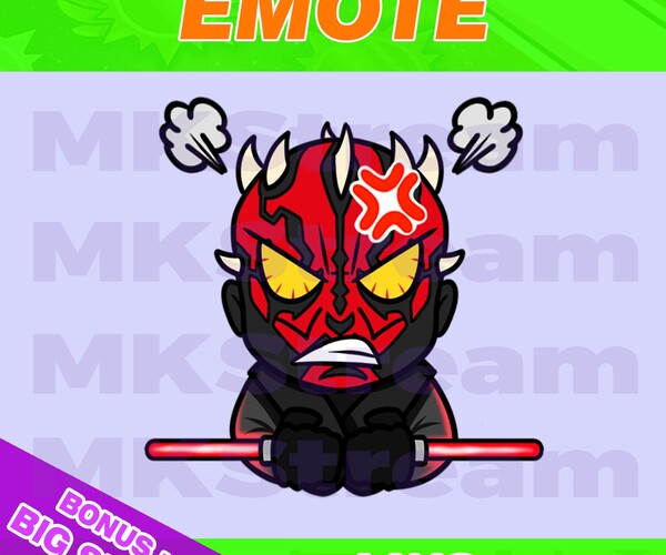 ArtStation - Twitch emotes star wars darth maul rage | Artworks