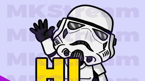 ArtStation - Twitch emotes star wars stormtrooper hi hello | Artworks