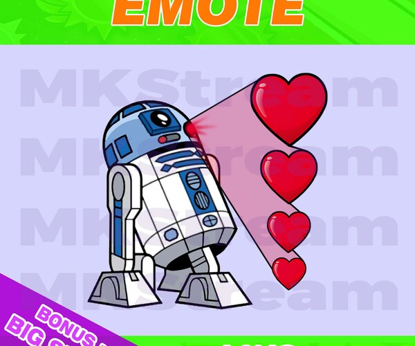 ArtStation - Twitch emotes star wars droid r2d2 love | Artworks