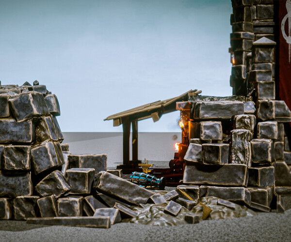 ArtStation - Castle Ruine props | Game Assets