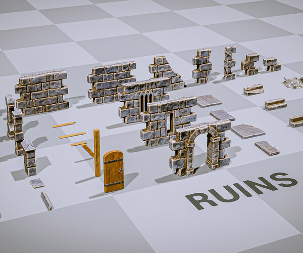 ArtStation - Castle Ruine props | Game Assets