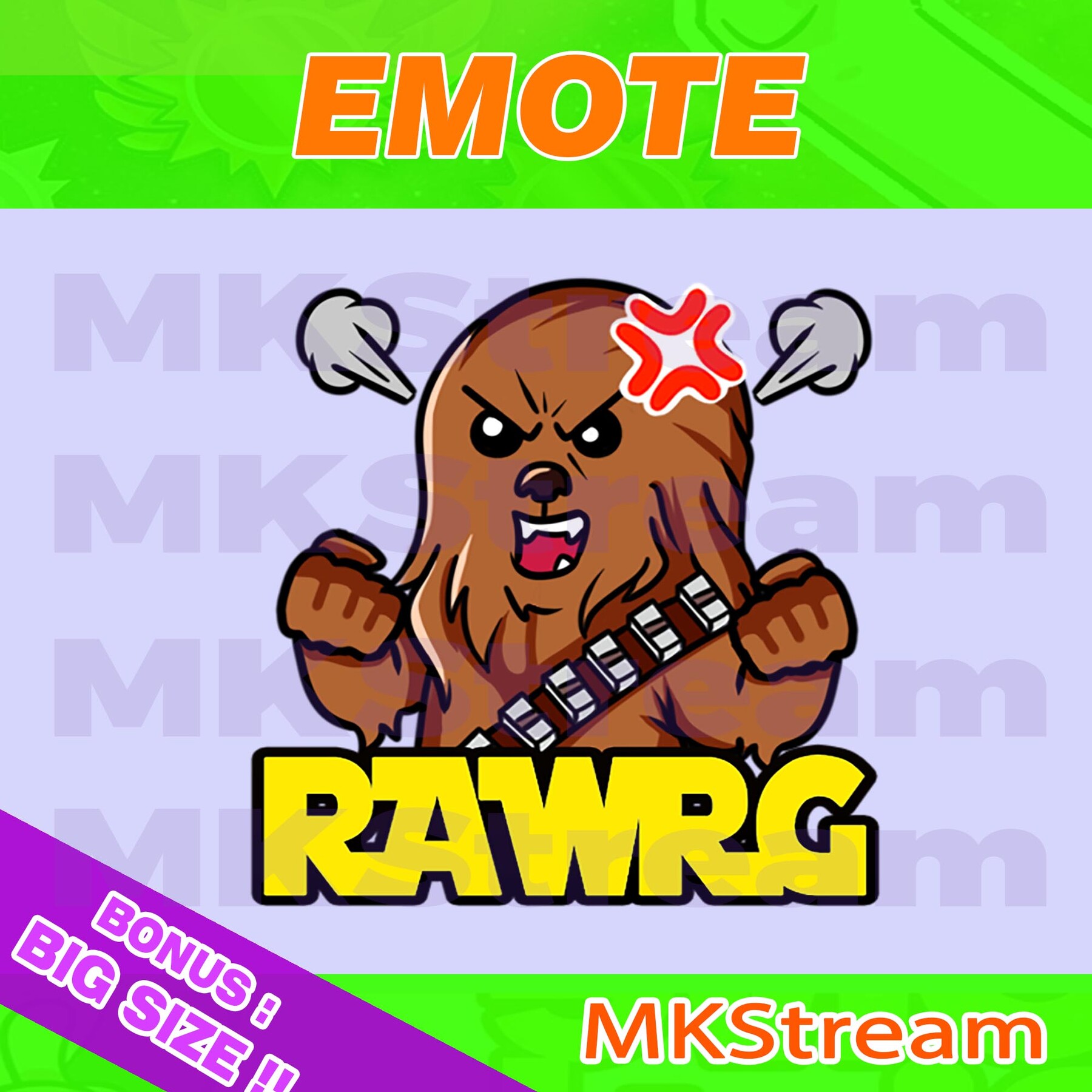 ArtStation - Twitch emotes star wars chewbacca rage | Artworks