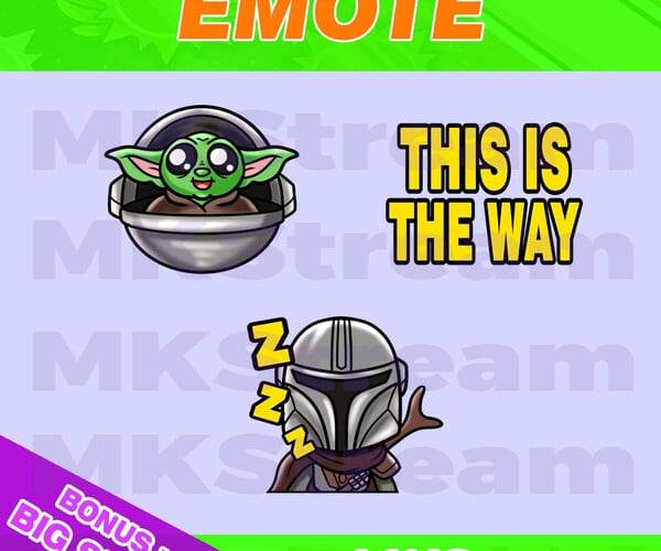 ArtStation - Twitch emotes star wars mandalorian pack | Artworks