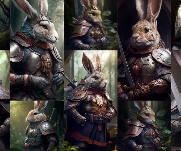 ArtStation - 14 Fairy Tale Rabbit Warriors - Fantasy Pack | Artworks