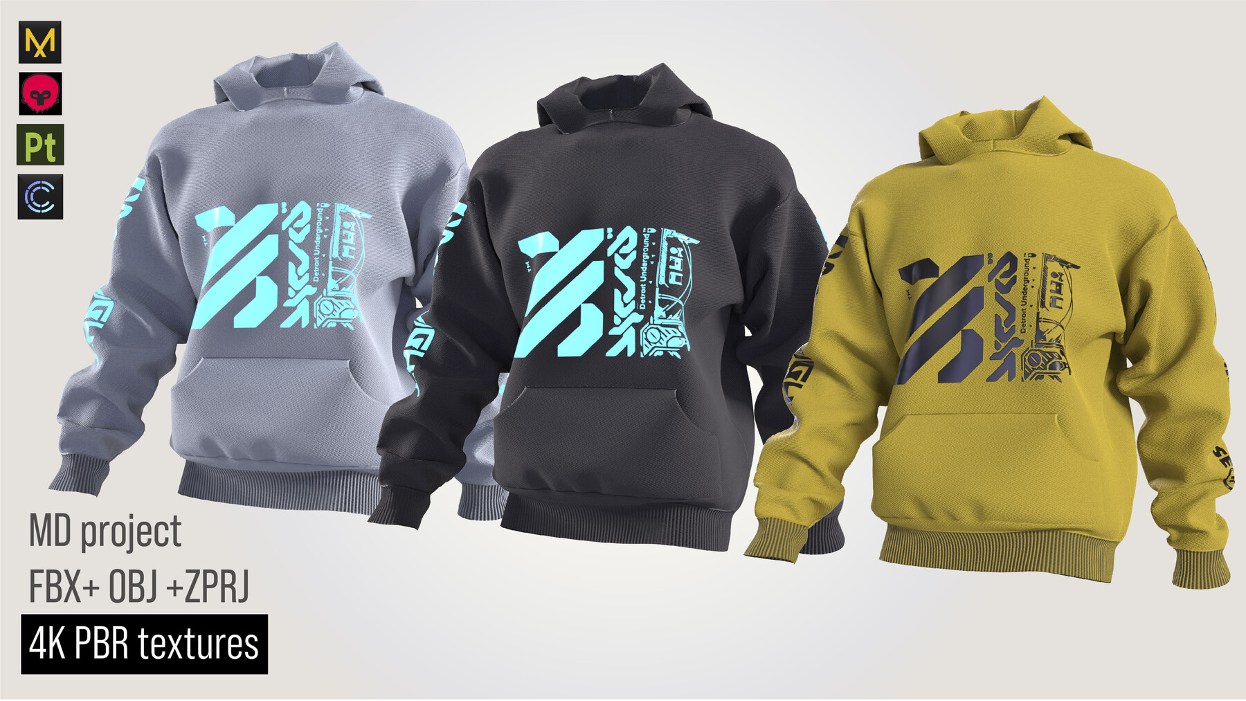 ArtStation - Cyberpunk Scifi futuristic hoodie clothes | Resources