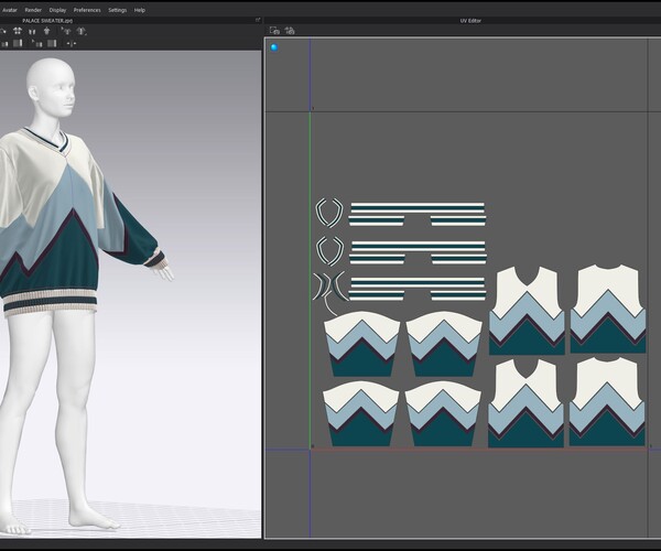 ArtStation - Streetwear Sweater #005 - Clo 3D / Marvelous Designer ...