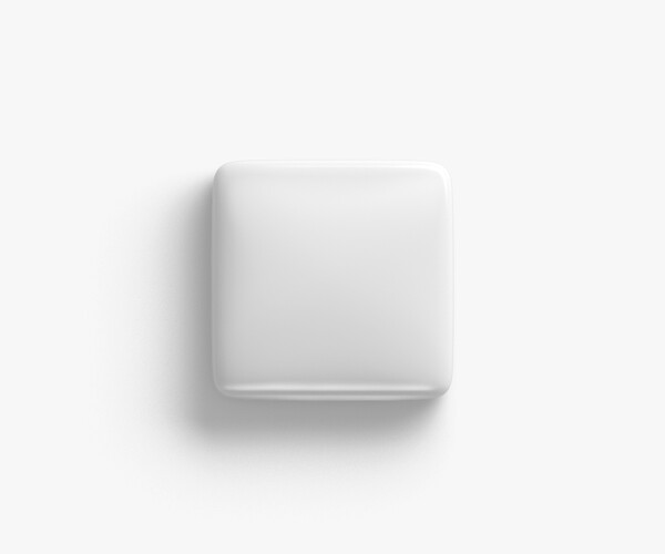 ArtStation - White Square Button Badge - plastic clutch pin | Resources