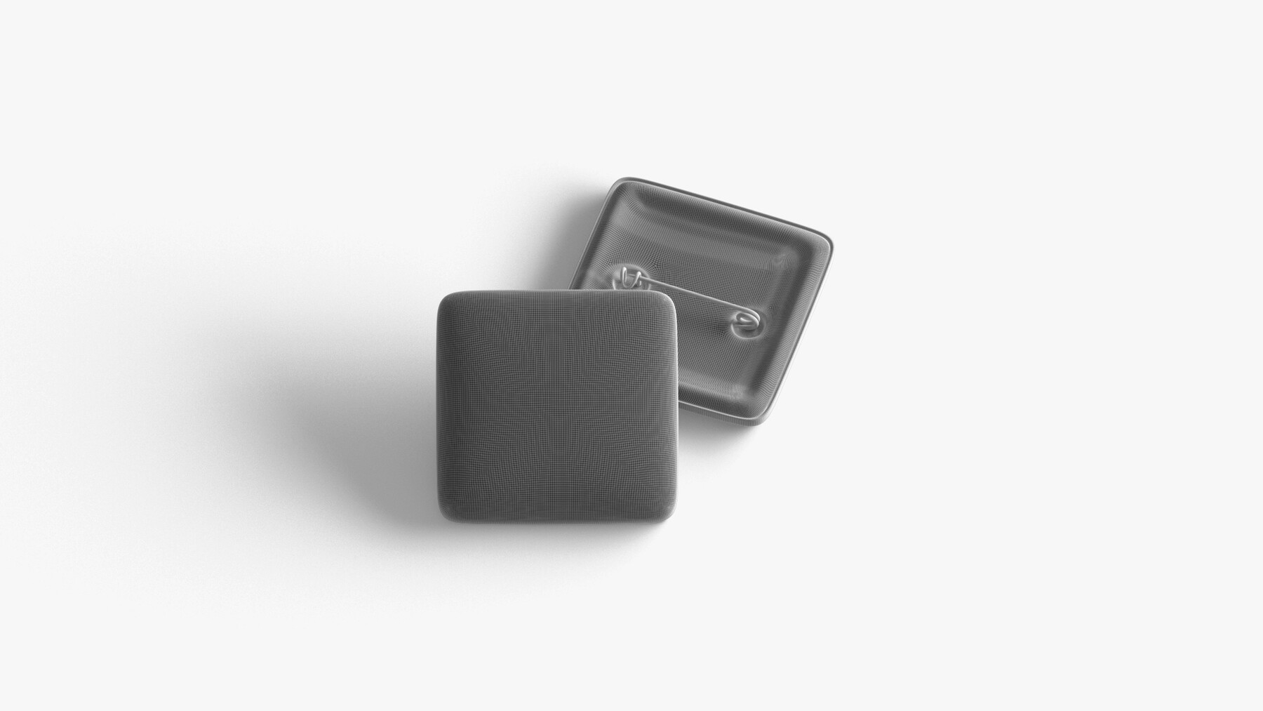 ArtStation - White Square Button Badge - plastic clutch pin | Resources