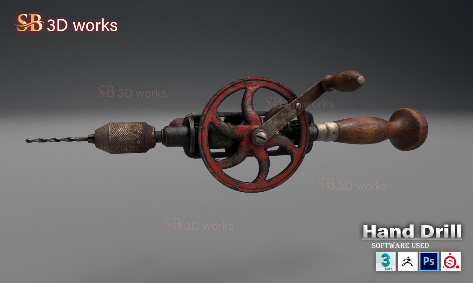 ArtStation - Hand Drill (millers falls) | Game Assets