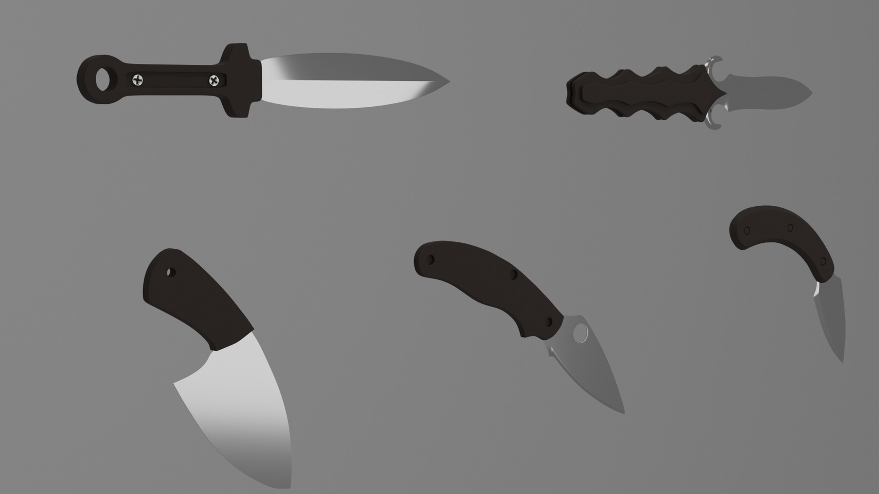 ArtStation - Pack of unique 3D Knives | Resources