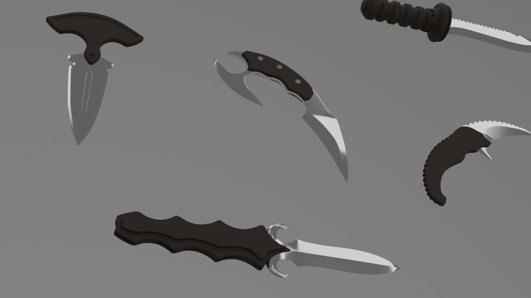 ArtStation - Pack of unique 3D Knives | Resources