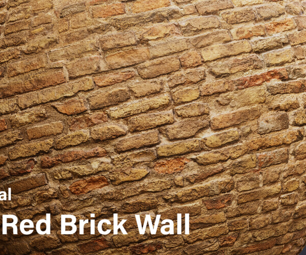 ArtStation - Old Red Brick Wall- 4k PBR Textures | Game Assets
