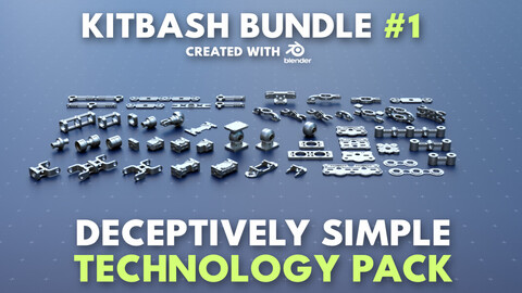 ArtStation - Simple Technology Kitbash Bundle #1 | Resources