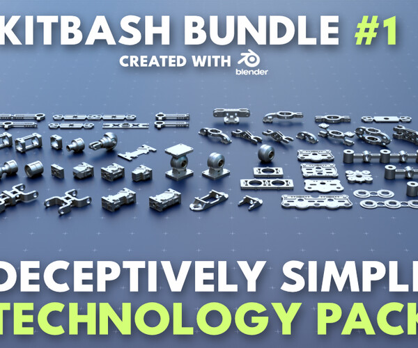 ArtStation - Simple Technology Kitbash Bundle #1 | Resources