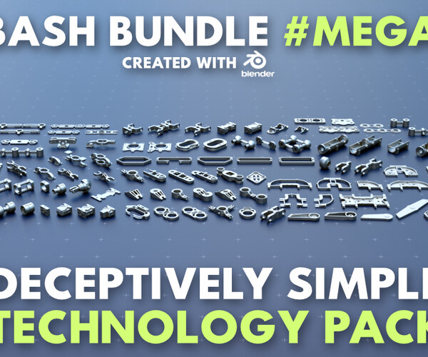 ArtStation - Simple Technology Kitbash Bundle #Mega_2 | Resources