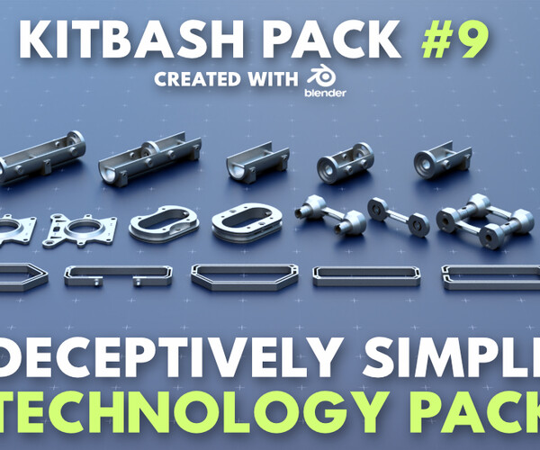 ArtStation - Simple Technology Kitbash Bundle #Mega_2 | Resources