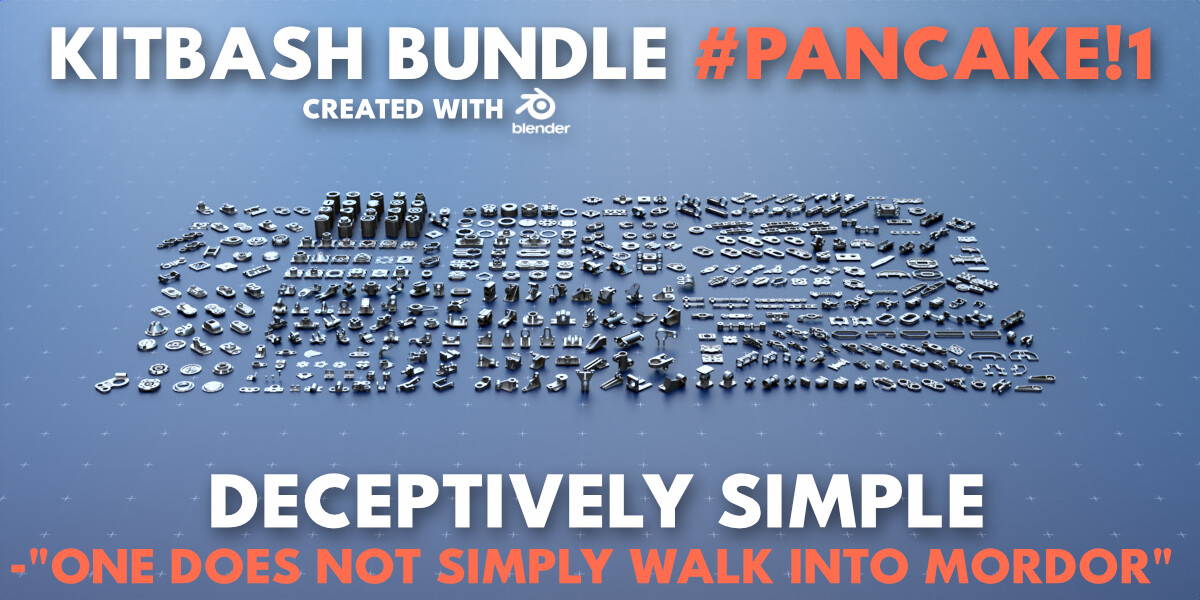 ArtStation - Simple Kitbash Bundle #Pancake!1 //420 Models | Resources