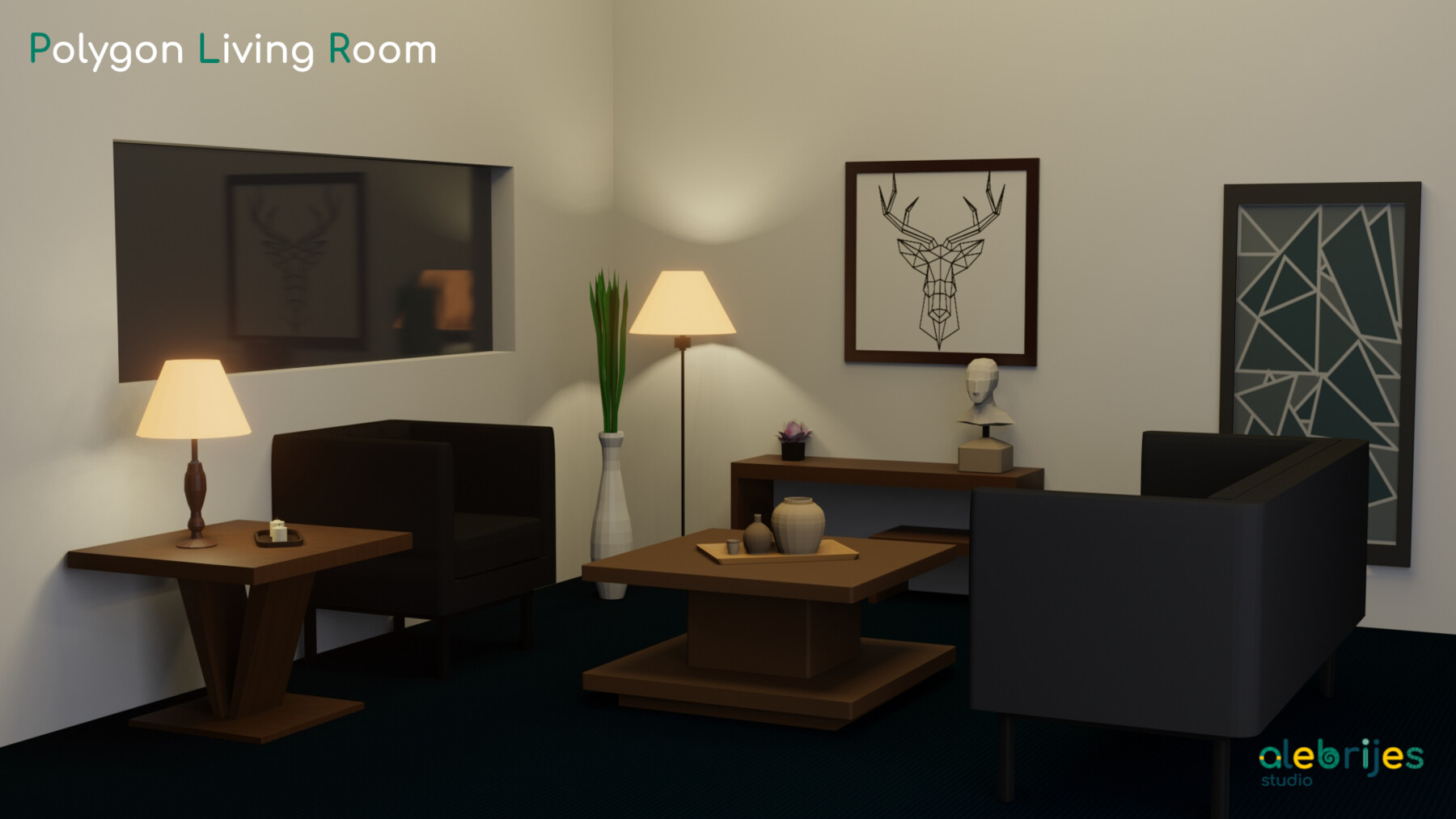 ArtStation - Polygon Living room | Game Assets