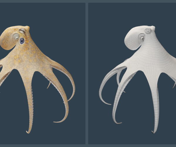 ArtStation - Animated Octopus- California Two-Spot | Game Assets