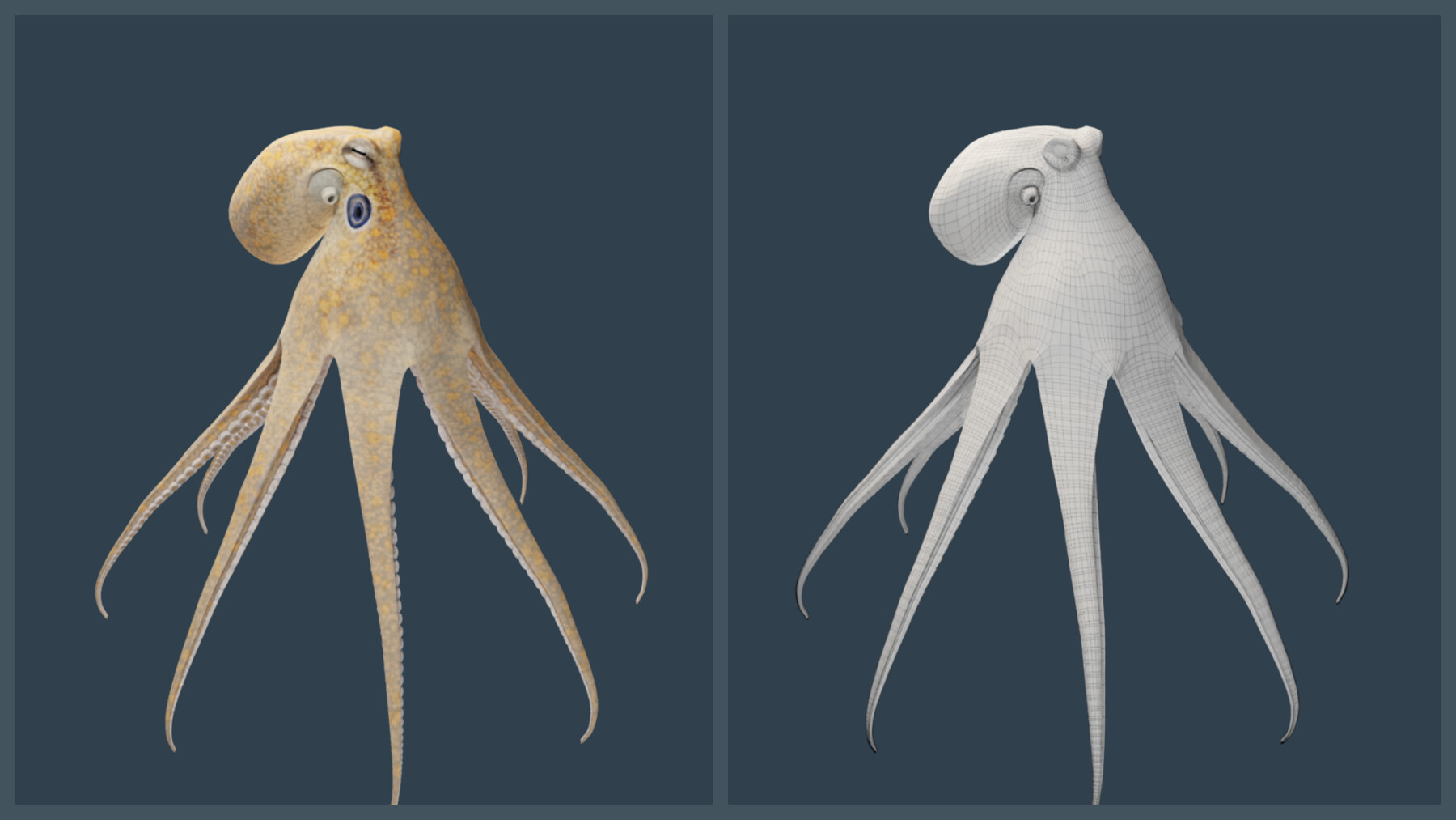 ArtStation - Animated Octopus- California Two-Spot | Game Assets