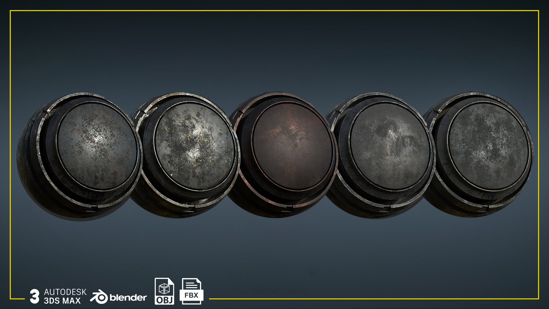 ArtStation - 34 Metal Smart Material | Game Assets