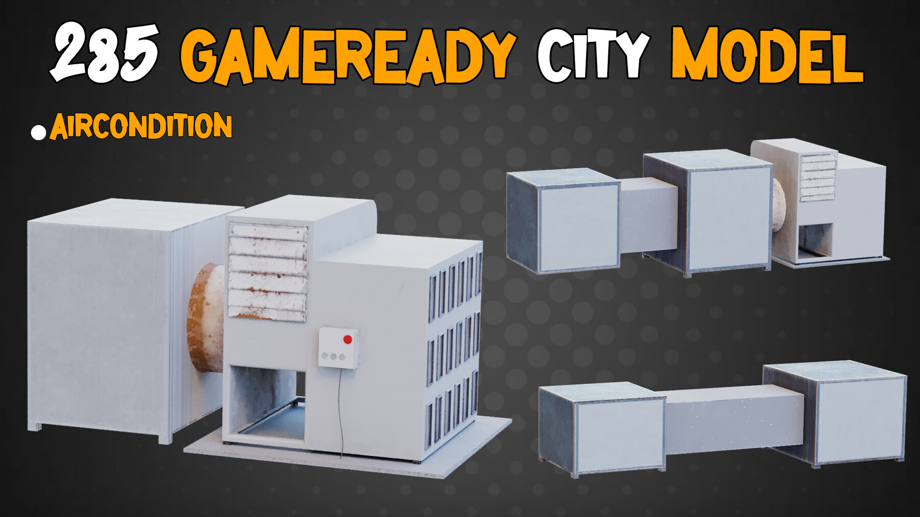 3DShop - 285 Game-Ready City Model VOL-01