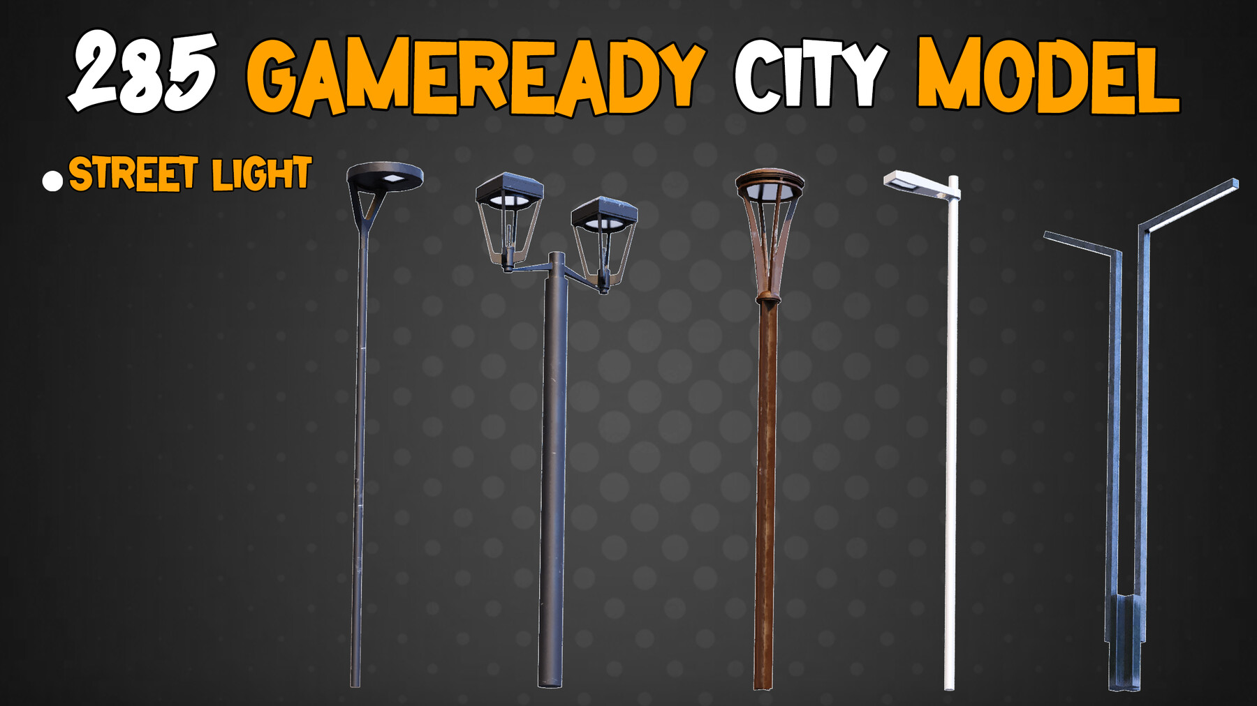 3DShop - 285 Game-Ready City Model VOL-01