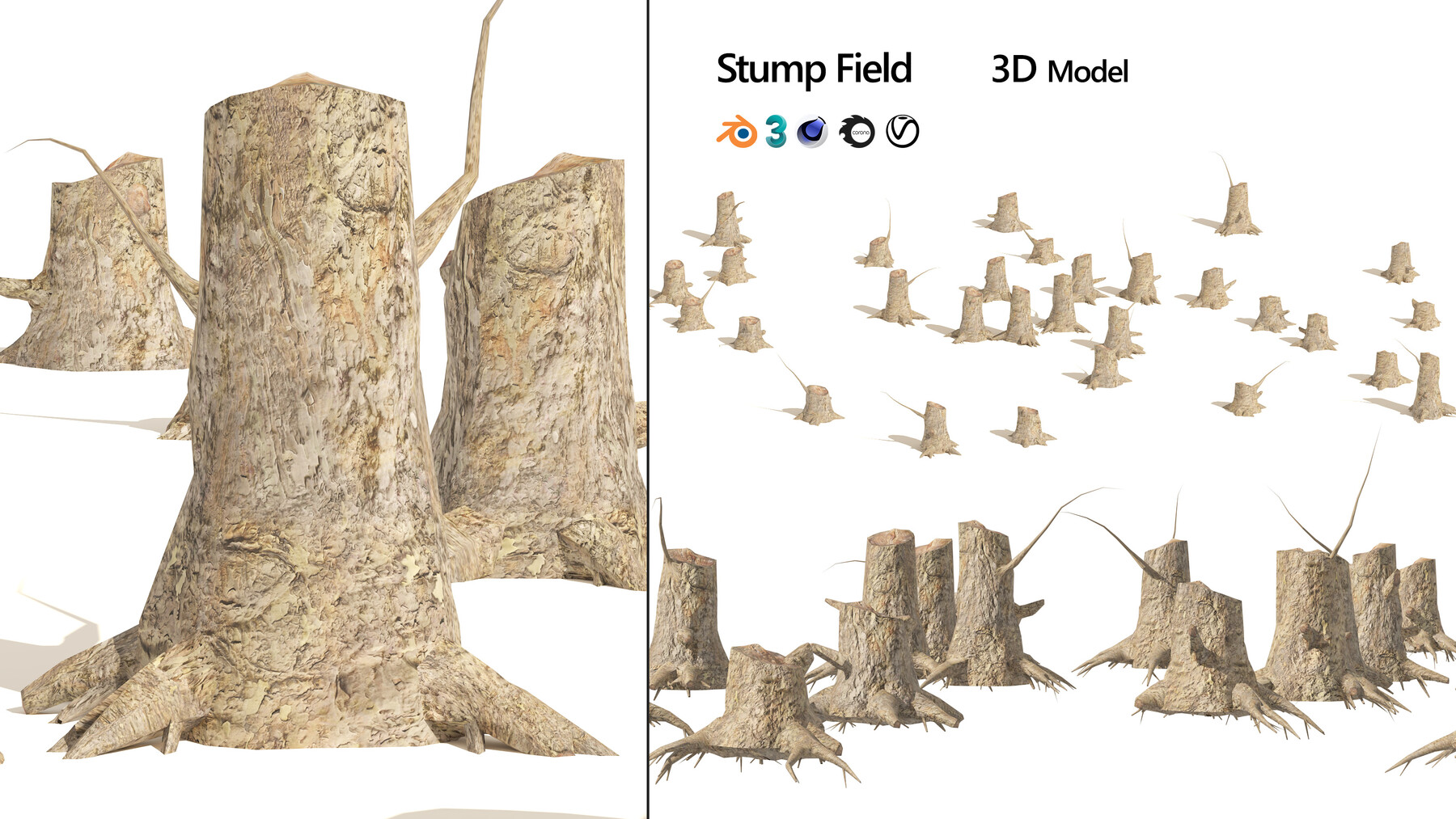 ArtStation - Tree stump field | Resources