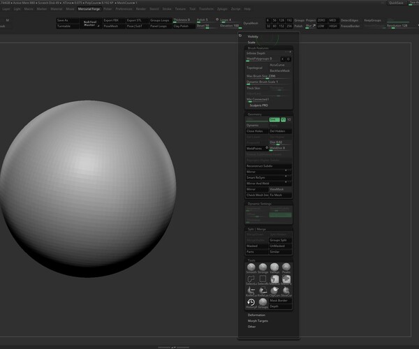 ArtStation - Mercurial Forge ZBrush Interface | Resources