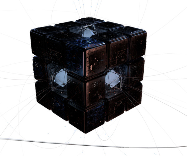 ArtStation - Future technology Cyberpunk Rubiks cube | Game Assets