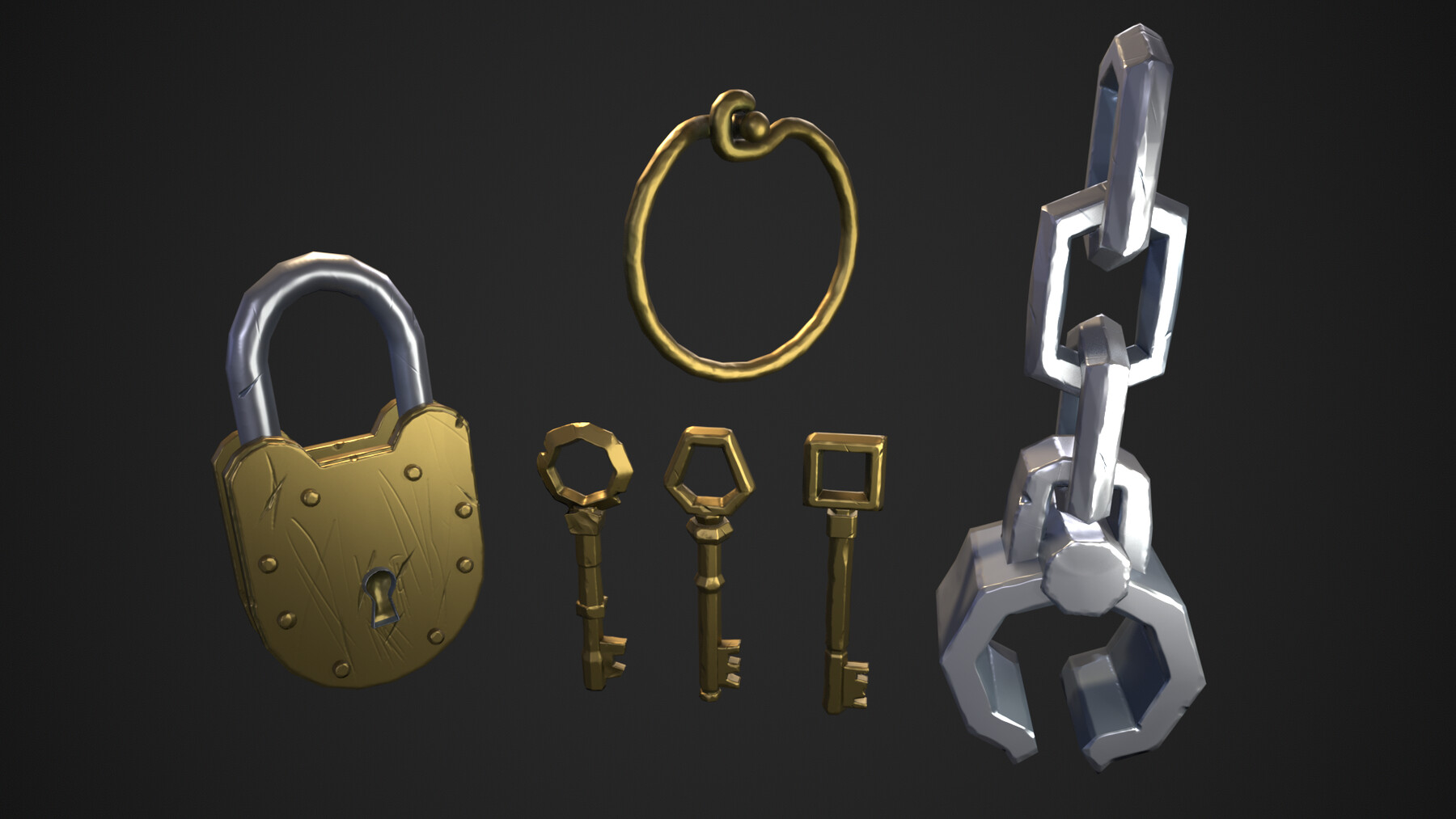 ArtStation - Keys & Padlock Kit | Resources