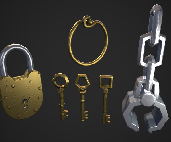 ArtStation - Keys & Padlock Kit | Resources