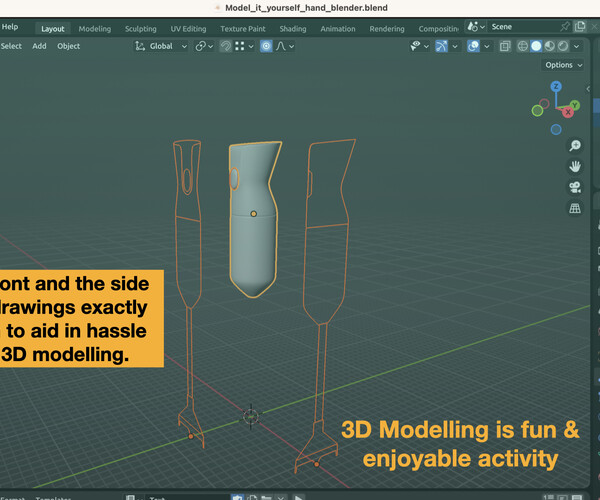 ArtStation - Model It Yourself - Everyday Object - Hand Blender | Free ...